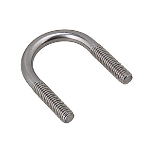 RDEXP Inner Dia 0.87Inch 304 Stainless Steel U Bolts U Screws M6 Pack of 5