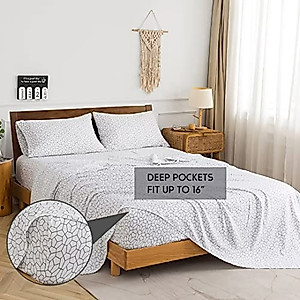 Twin Bed in a Bag Pattern Neutral Comforter Set with Sheets 5-Pieces for Girls and Boys - Soft Bedding Sets with Down Alternative Comforter, Pillowsham, Flat Sheet, Fitted Sheet, Pillowcase All Season