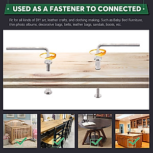 Keadic 25 Pcs M6 x 25mm Socket Cap Bolts Barrel Nuts Kit with Hex Key, Silver Binding Screws Stud Posts Assortment Kit Countersunk Furniture Crib Bolts for Bed Chair Table Cabinet