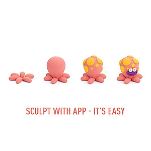 Fat Brain Toys Hey Clay Ocean Creatures - Clay Kit with Interactive App, Kids & Tweens