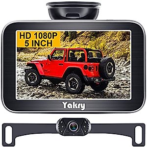 Yakry Backup Camera Hitch Rear View Kit 5 Inch HD 1080P Monitor System Car Truck SUV Minivan Easy Installation Waterproof Night Vision DIY Grid Lines 2022 Y12