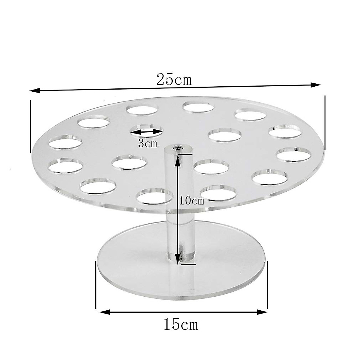 HMROVOOM Ice Cream Cone Holder,16 Holes Ice Cream Cone Holder Stand,Cotton Candy Cones Holder,Acrylic Cone Holder,Cone Holder Stand,Acrylic Ice Cream Cone Stand Holder