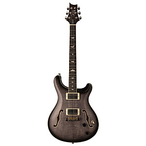 PRS Guitars 6 String SE Hollowbody II Charcoal Burst with Case, Right (105536:CA)