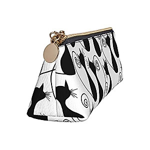 OUZPGAQ Cute Black Cat Pencil Case Anime Makeup Cosmetic Bag Stationary Kawaii Pencil Box Pouch Gadget Organizer Bag with Zipper Gift for Kids Teacher