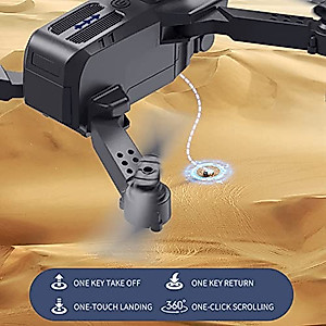 Mini Drone with 1080P Dual HD Camera, 2023 New Upgradded RC Quadcopter FPV Camera Foldable Drone Toys Gift for Adults Kids, One Key Start Speed Adjustment (Single Camera)