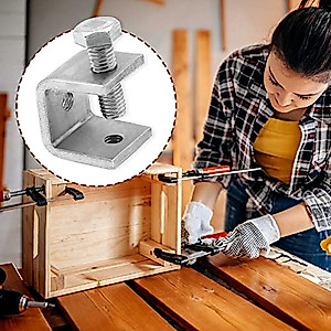 Cionyce 6 Pcs Stainless Steel C Clamps Heavy Duty Tiger Clamps Small U Clamps for WoodWorking,0.86" Metal C Clamps for Woodworker, Welders, Construction Workers