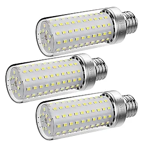 tebio LED E26 Corn Bulb 25W Middle Edison Screw LED Bulbs, 6000K Daylight White, 200W Incandescent Equivalent, Non-dimmable Light Bulb, 3-Pack