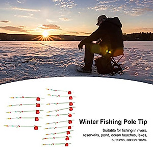 15Pcs Ice Fishing Rod Top Tip Portable Mini Winter Fishing Pole Tip Accessory Fishing Pole Tackle Tip