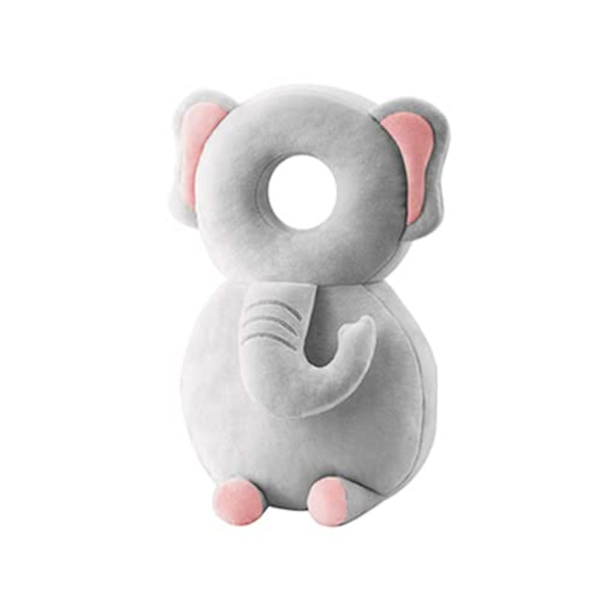 Baby Head Protector, Toddlers Head Safety Pad Cushion, Adjustable Toddlers Head Safety Pad Cushion Backpack, Baby Back Protection for Crawling & Walking, for Age 4-24Months (Gray-Elephant)