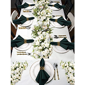 Napkin Rings- Gold Napkin Holder, Round Metal Napkin Buckle for Holiday Party Dinner Wedding Dining Table Decoration (Set of 8)