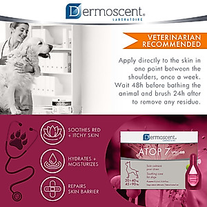 Dermoscent ATOP 7 spot-on - Large Dogs 45-90 lbs - Soothing Care for Sensitive, Dry and Itchy Skin or Allergy Prone Skin - Natural Ingredients - 4 pipettes