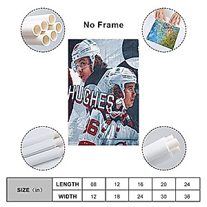 LIMB Jack Hughes Sports Player HD Posters and Prints for Home Decor Wall Art Canvas Decoration 16x24inch(40x60cm)