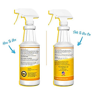 FurryFreshness Extra Strength Cat or Dog Pee Stain & Permanent Odor Remover + Smell Eliminator -Removes Stains from Pets & Kids Including Urine or Blood- Lifts Old Carpet Stains- 32oz Spray
