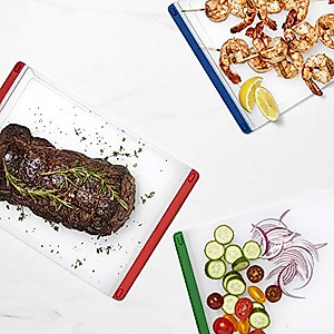 OXO Good Grips 3-Piece Plastic Everyday Cutting Board Set - Red, Green, Blue