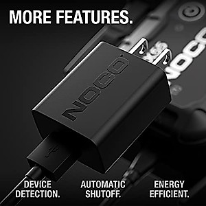 NOCO NUSB211NA 10W USB Power Adapter, 2.1A 5V Wall Charger and Compatible with NOCO, Apple, Samsung, Google, Amazon Devices