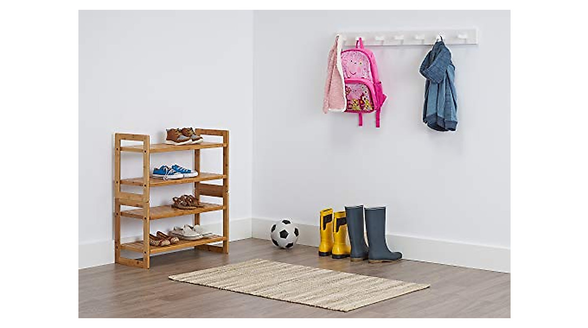 TRINITY EcoStorage Bamboo Shoe Organizer 2-Pack - Space Saving Shoe Racks