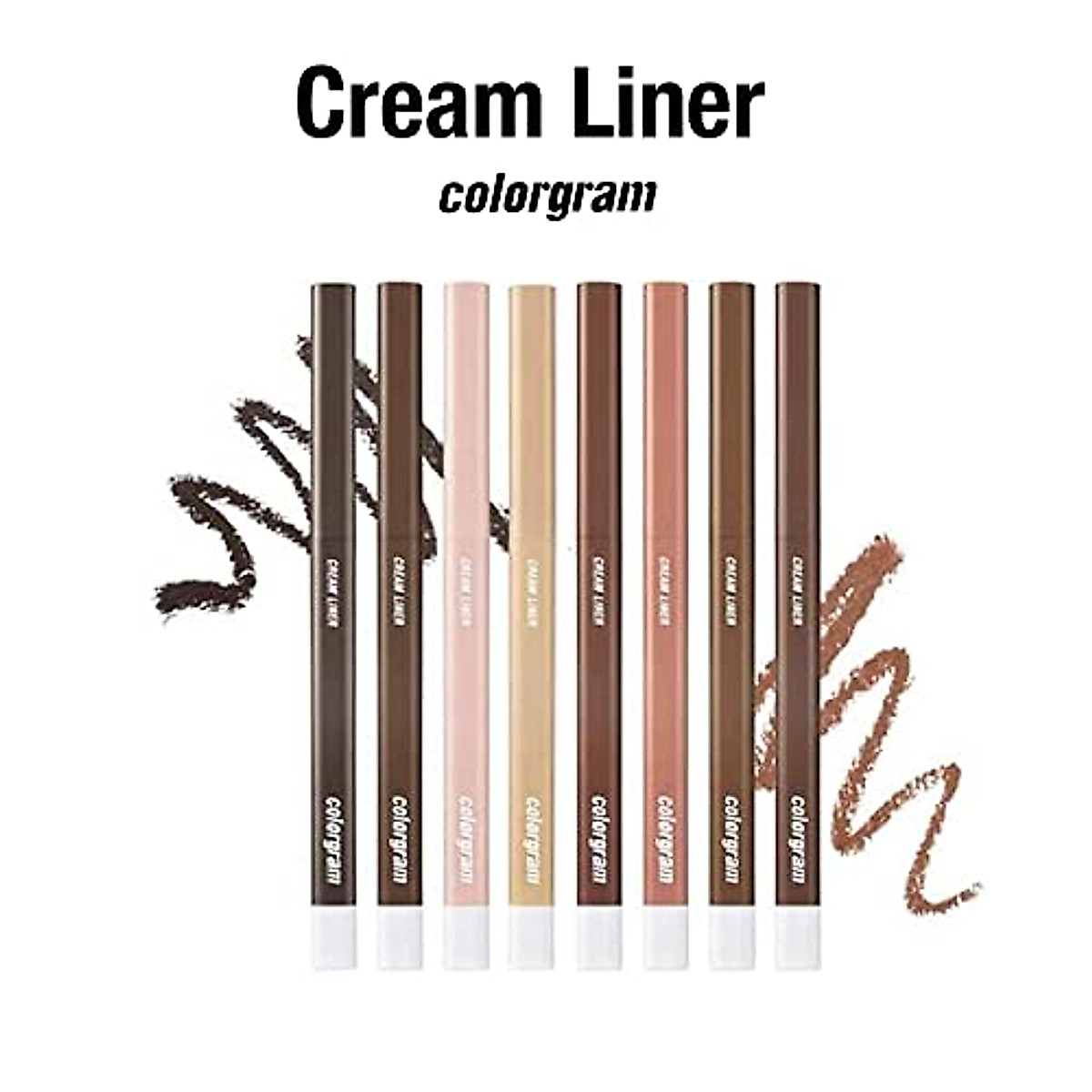 COLORGRAM Artist Formula Cream Liner - 05 Choco Brown | Best Cream Eyeliner, Ultra Pigmented, Long Lasting, Waterproof & SmudgeProof, Easy to Use, All Day Wear and Daily Makeup, Korean Beauty 0.25g
