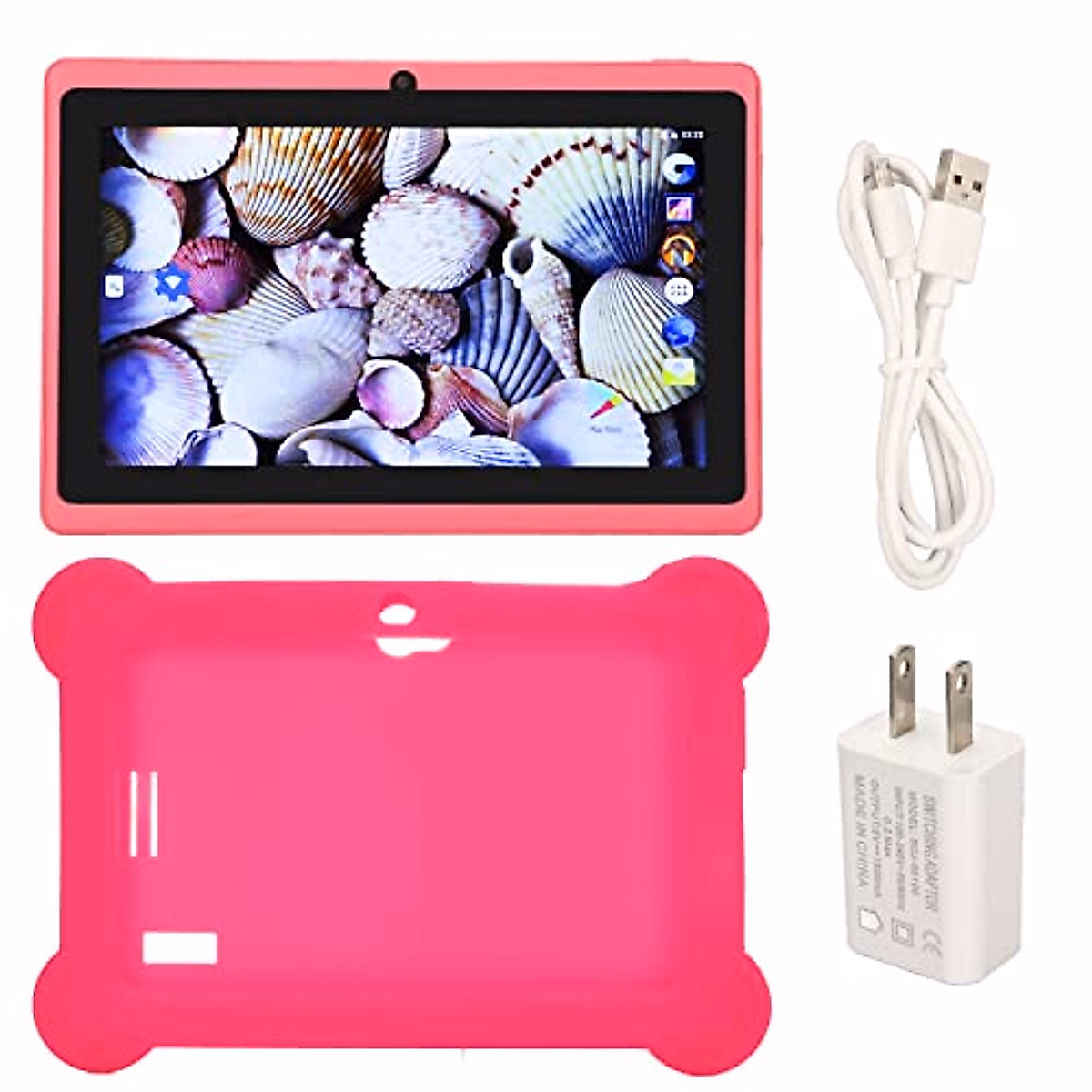 Pegau Children Tablet, HD Display Eye Protection Screen Kids Tablet Supports 32GB Memory Card 7 Inch for Work for Home