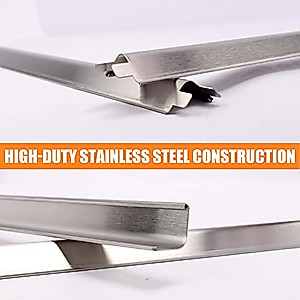 Hisencn Grill Replacement Parts - Heat Plates for Charbroil Performance 5 Burner Gas Grill 463448021 463450022 463451022 463455021 463449021 463458021, 2 Burner Gas Grill 463630021, Stainless Steel