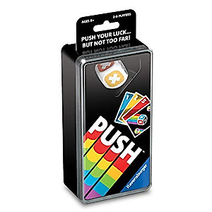 Ravensburger Push Family Card Game for Kids & Adults Age 8 & Up - Push Your Luck… but not Too far! , Black