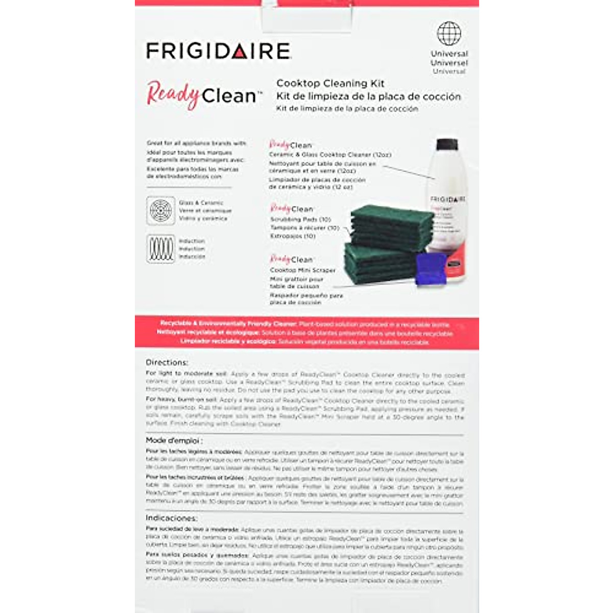 Frigidaire ReadyClean Cooktop Cleaning Kit, Clear