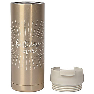 Now Designs Double Walled Stainless Steal Travel Mug, Best Day Ever