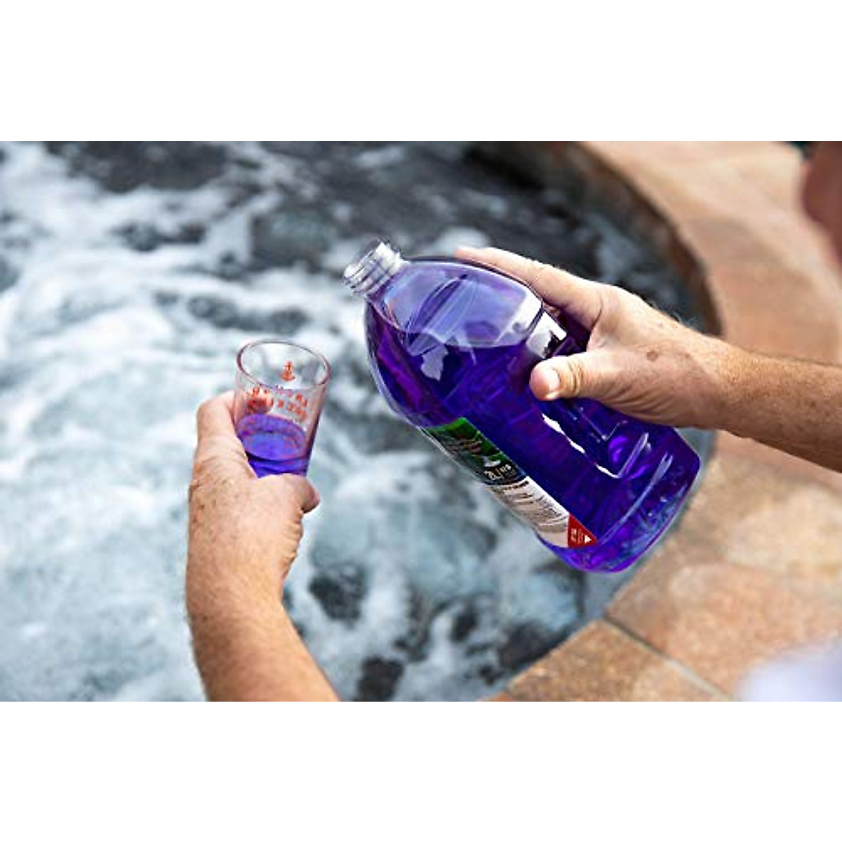 Hot Tub Serum - an EPA Registered Weekly Maintenance Bio-Cleaner/Clarifier/Conditioner/Softener All-in-One 2 Liter (24 Weekly doses)