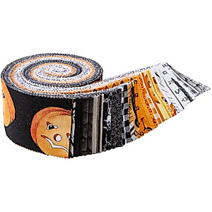 J Wecker Frisch Pumpkin Patch Rolie Polie 40 2.5-inch Strips Jelly Roll Riley Blake RP-14570-40