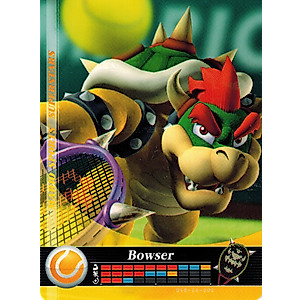 Nintendo Mario Sports SuperStars Amiibo Card Bowser Tennis 048/090 USA Version