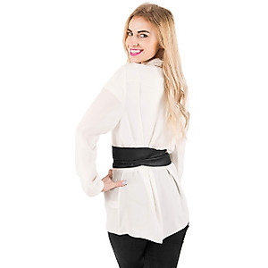 BlackButterfly Obi Waist Band Self Knot Tie Up Cinch Belt (Black, One Size)