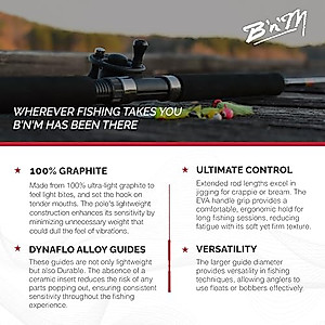 B'n'M 2 Piece Bucks Graphite Jig Pole (11-Feet)