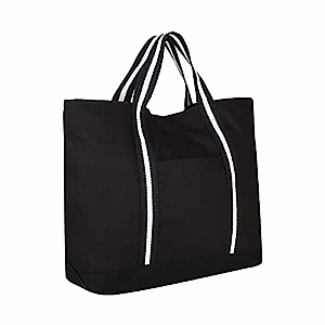 Eco Right Extra Large Canvas Tote Bag for Shopping & Work, Beach Bag with Adjustable Crossbody Handles