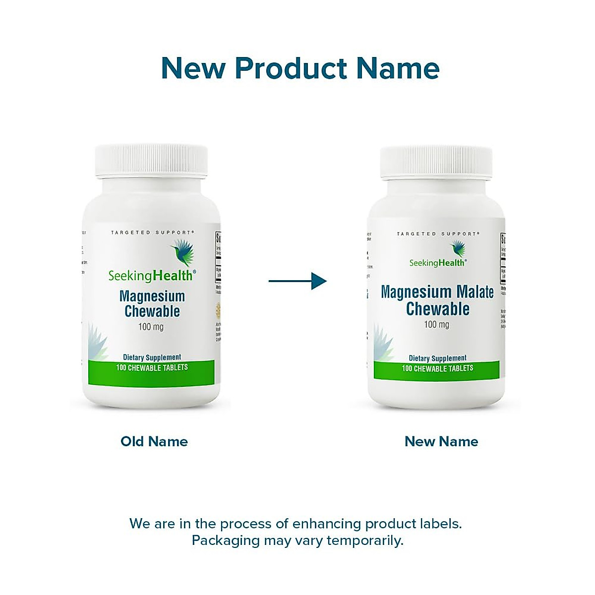 Seeking Health Magnesium Malate Chewable Tablet, 100 mg Dimagnesium Malate Supplement to Support Sleep and Balanced Mood, High-Absorption Chelated Magnesium, Vegan & Vegetarian (100 lozenges)