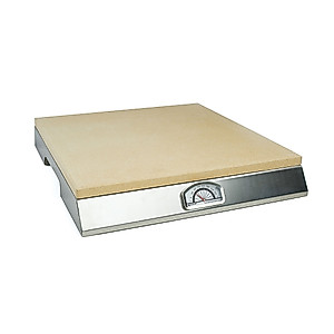Pizza Stone with Built-In Thermometer Base -