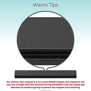 Shuisen Shower Door Magnet Strip Replacement for Framed Shower Doors, 2-1/2" Long Shower Door Strike Jamb Magnet for Swing & Glass Shower Doors - Shower Door Replacement Parts