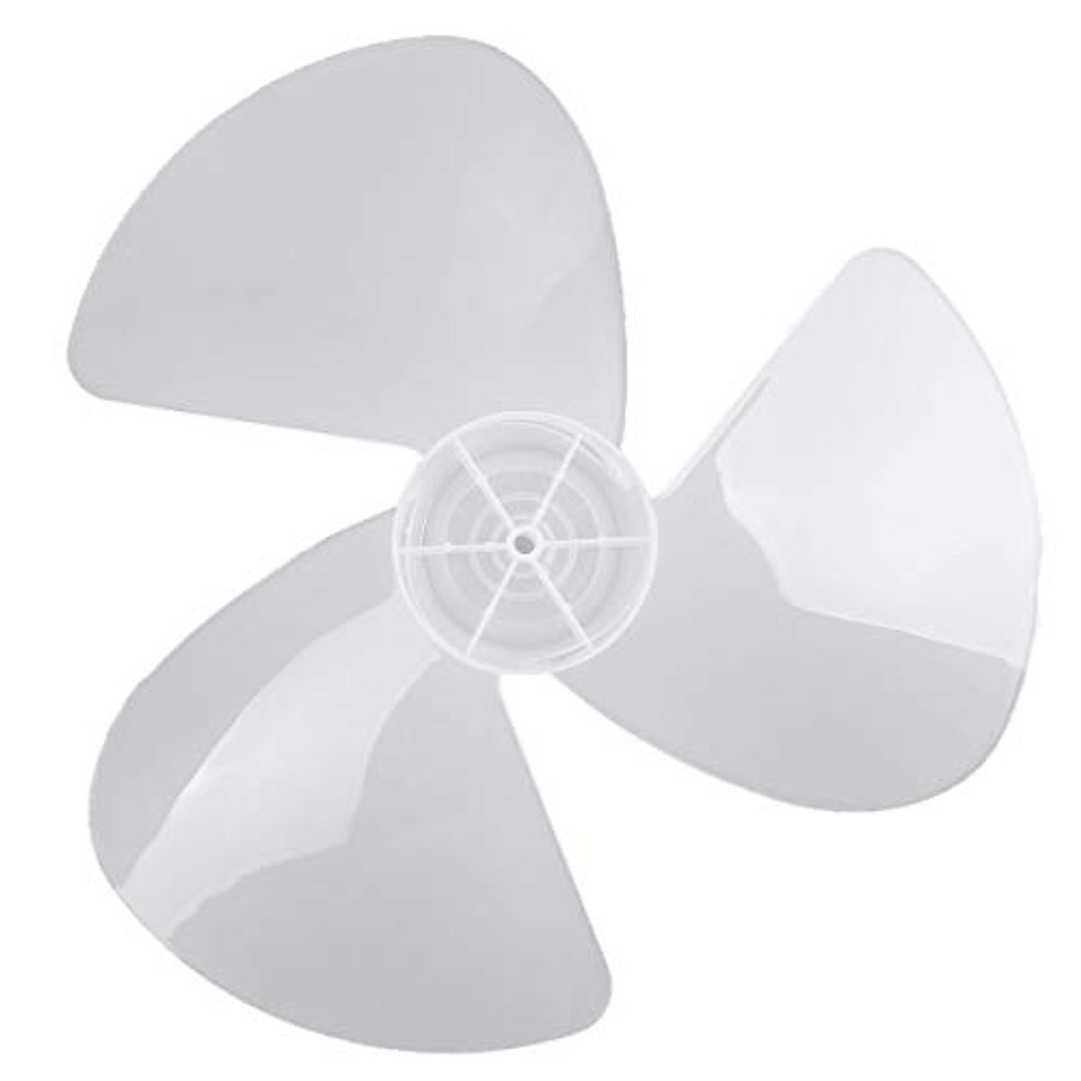 JEATHA 16 inch Plastic Fan Blade 3 Leaves Big Wind Fan Blade Replacement for Household Stand/Pedestal Fan Table Fan Accessory No Noice Clear (Without Fan Nut) One Size