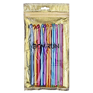 BCMRUN 14 pcs Multicolor Aluminum Crochet Hooks Knitting Needles Craft Yarn 2-10mm …