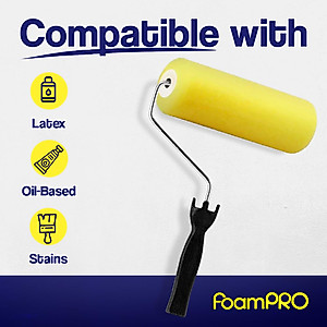 FOAM PRO 22 FoamPRO Roller Cover, 1/2 in Nap, 9 in L, Semi Rough and Uneven Surface