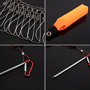 Goture Fishing Stringer Live Fish Lock, Stainless Steel Fish Stringer Clip, Big Fish Wire Rope Cable with Float and Plastic Handle, Fishing Holder Kit with High Strength 10 Snaps/Buckles