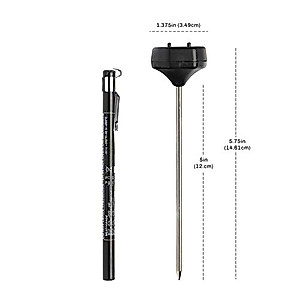 CDN ProAccurate® Digital Thermometer with Protective Sheath, 5" Stem with Thin Tip Probe, White Display (DT392)