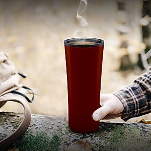 DISCOUNT PROMOS 16 oz. Asana Travel Mugs with Silicone Seal - 6 Pack - Red