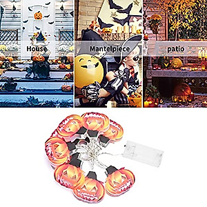 Light String, Simple Installation LED Pumpkin Light Battery Power Supply 10LED for Home for Courtyard for Garden
