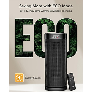 iDOO Space Heaters for Indoor Use, Portable Heater for Office, Small Bedroom & large Room, Electric Tower Heating with Remote, Ceramic Fast Heat - Calentones Eléctricos para Cuarto - christmas gifts