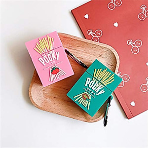 Mulafnxal for Airpods 1&2 Case, Cute 3D Funny Cartoon Soft Silicone Protective Airpod Cover, Fun Food Biscuit Design Shockproof Skin, Fashion Cases for Girls Kids Teens Boys Air pods (Pink Cookies)