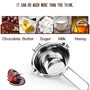 PureSec Double Boiler Stainless Steel Chocolate Melting Pot 400ML for Melting Chocolate and Candle making