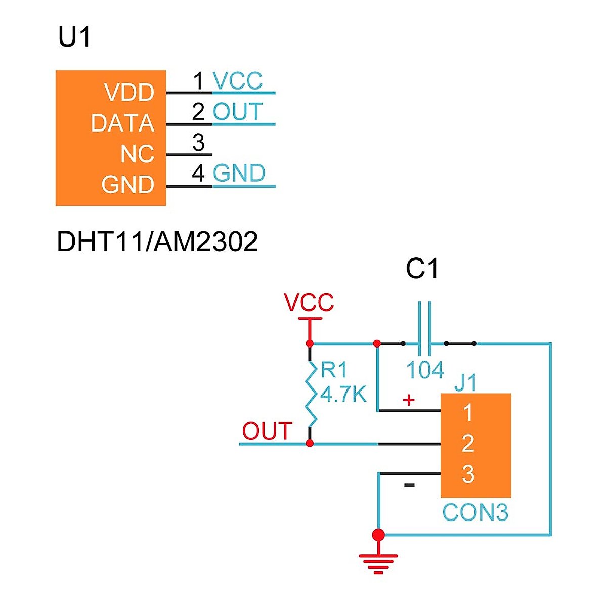 UMLIFE 5PCS Hygrometer Thermometer Sensor DHT22 Digital Temperature and Humidity Module AM2302 Temperature Humidity Gauge Monitor for Electronic Practice DIY Replace SHT11 SHT15