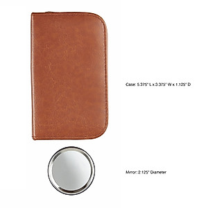 Conair Men's Grooming Kit, Grooming Kit for Men with 7-Pieces in Leather, Zippered Case