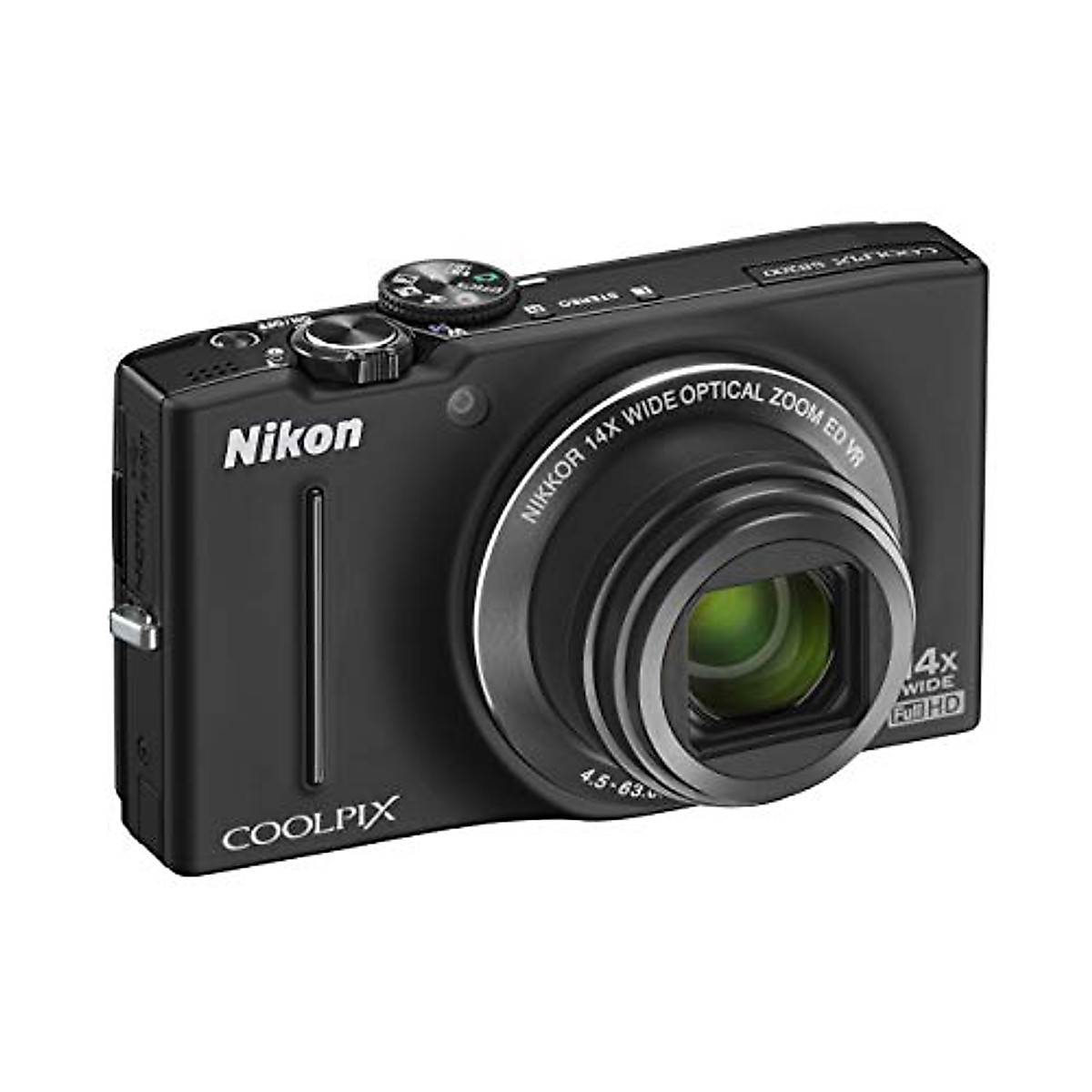 Nikon COOLPIX S8200 16.1 MP CMOS Digital Camera with 14x Optical Zoom NIKKOR ED Glass Lens and Full HD 1080p Video (Black) (Discontinued by Manufacturer) (Renewed)