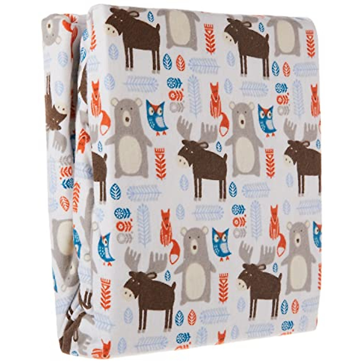 Trend Lab 100% Cotton Scandi Forest Deluxe Flannel Fitted Crib Sheet, 28x52 Inch (Pack of 1)