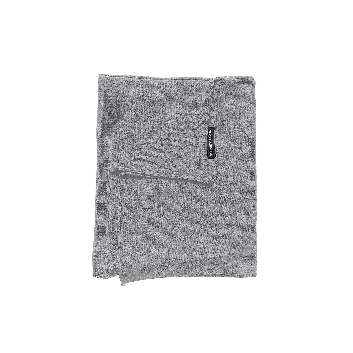 State Cashmere Unisex Long Jersey Knit Scarf Made with 100% Pure Inner Mongolian Cashmere - Elegant, Soft, & Versatile - Ultra Warm Winter Accessories - (Pale Charcoal, 80"x13.5")